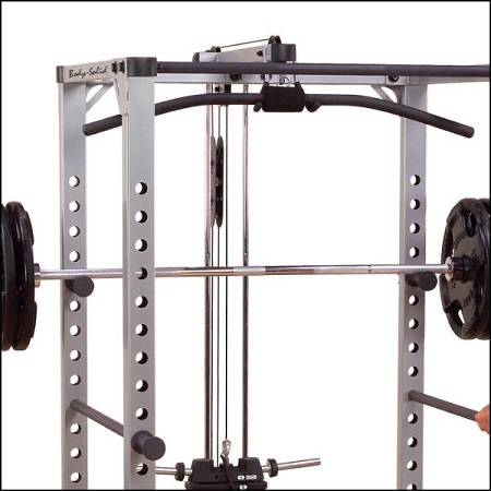 Body Solid PowerLine Lat Attachment Pulley Power Rack PLA200X, HOME ...